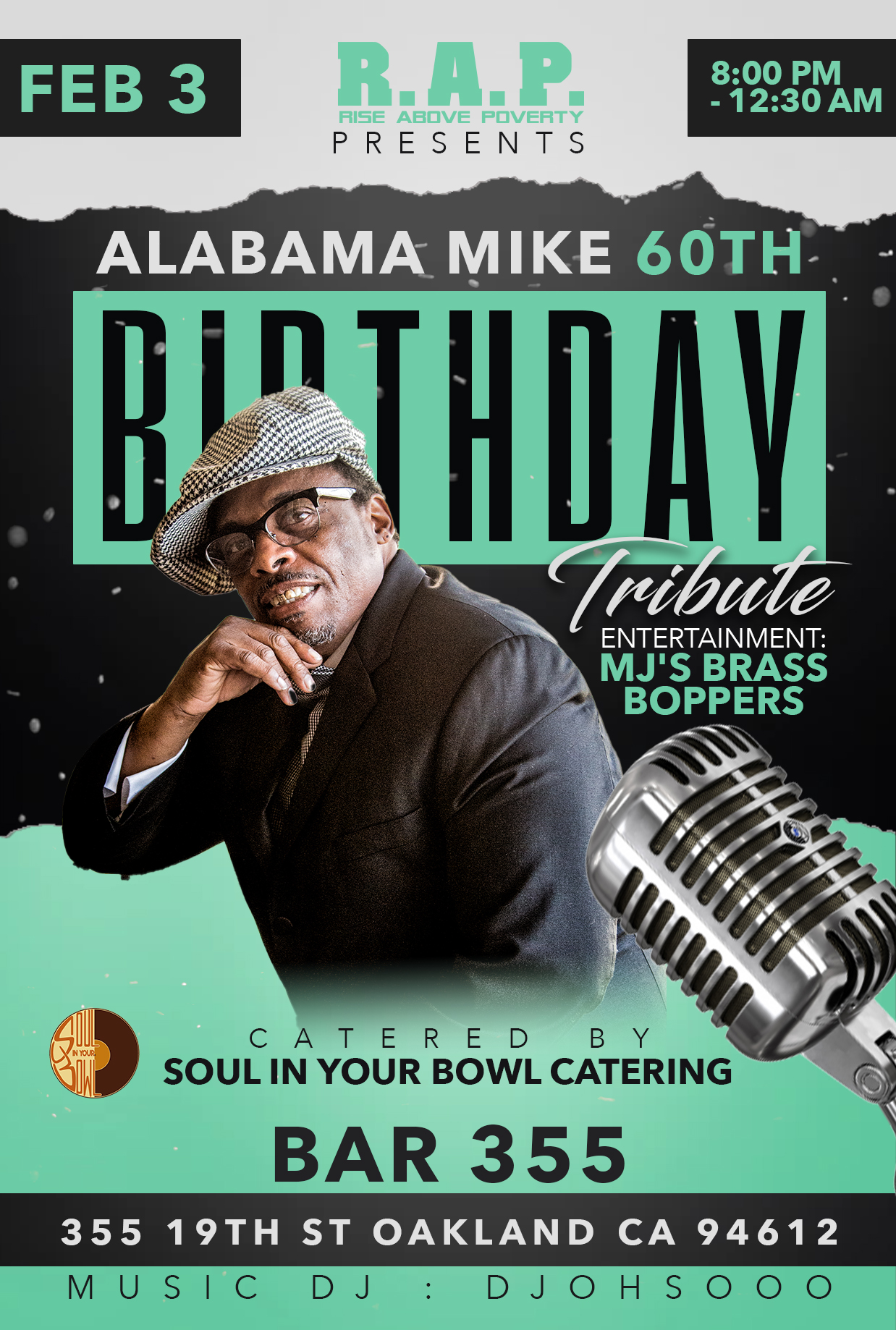 Alabama Mike x Rise Above Poverty Birthday Tribute